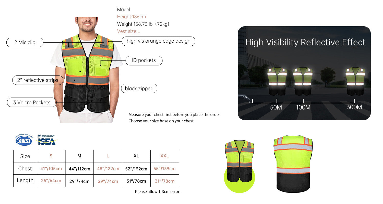 Custom safety vest customize hi vis vest reflective vest with logo ...