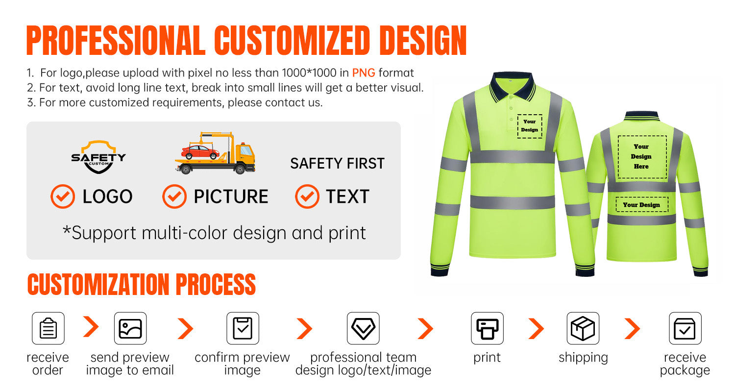 Custom Safety Shirts High Visibility Class 2 Customized T Shirt Quick ...
