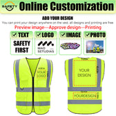 Custom safety vest customize hi vis vest reflective vest with logo ...